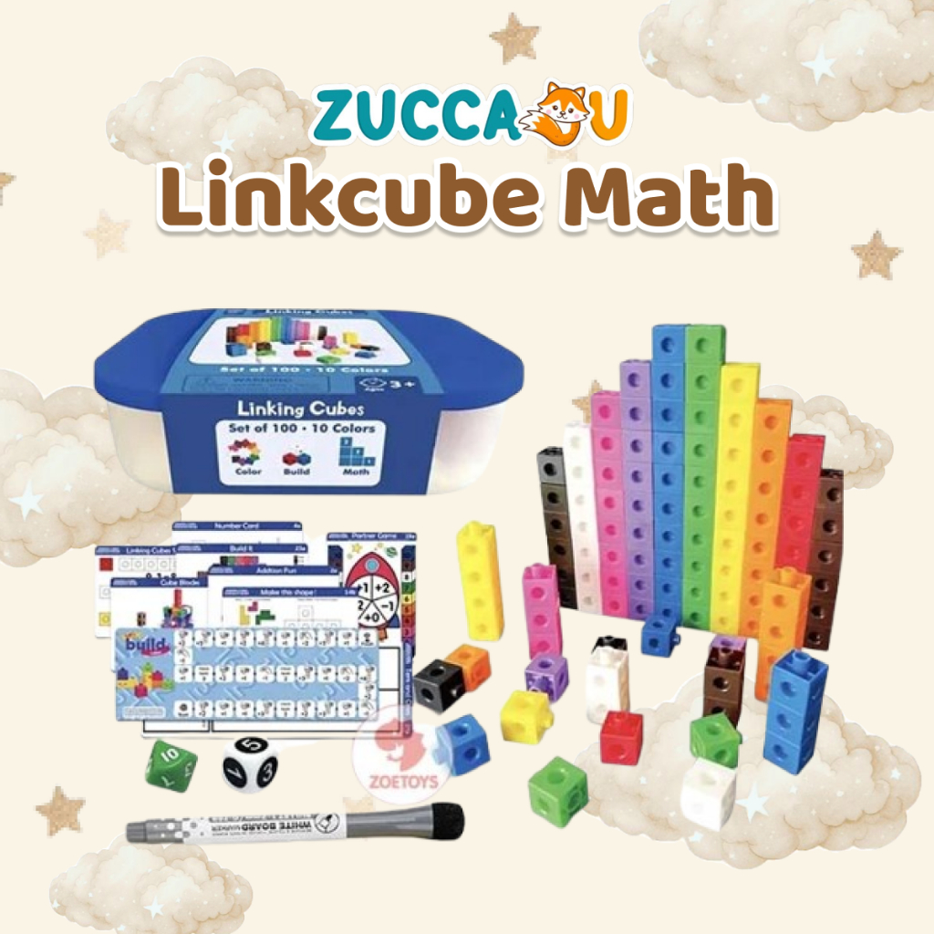 Jual Zuccaqu Linkcube Math | Numberbloks Mathlink Linking Unit Cube ...