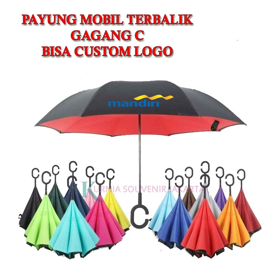 Jual PAYUNG TERBALIK GAGANG C CUSTOM LOGO -PAYUNG TERBALIK CETAK LOGO ...