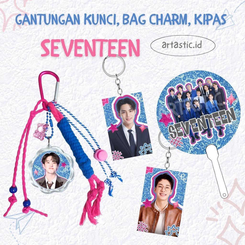 Jual Bag Charm SEVENTEEN | Keychain SEVENTEEN | Gantungan Kunci ...