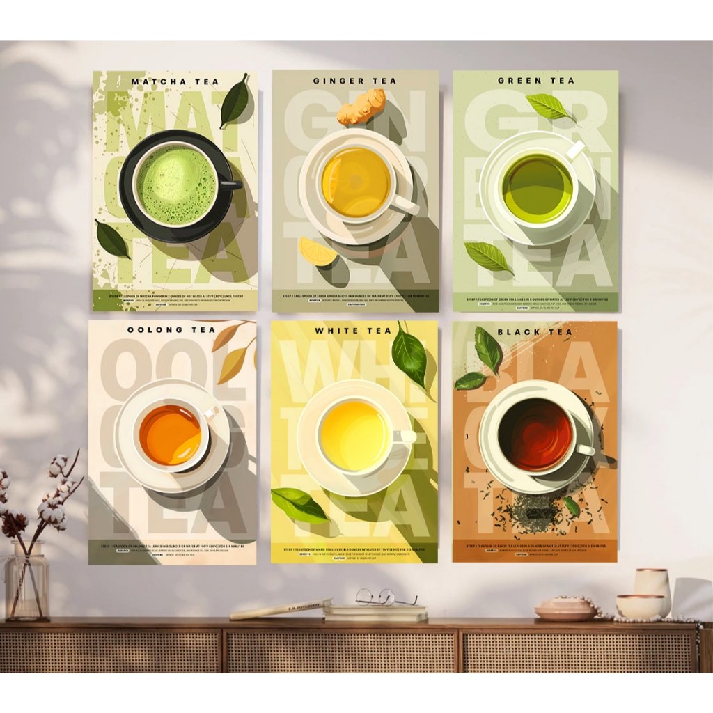 Jual Poster TEA Poster frame hiasan dinding cafe Matcha Green Tea ...