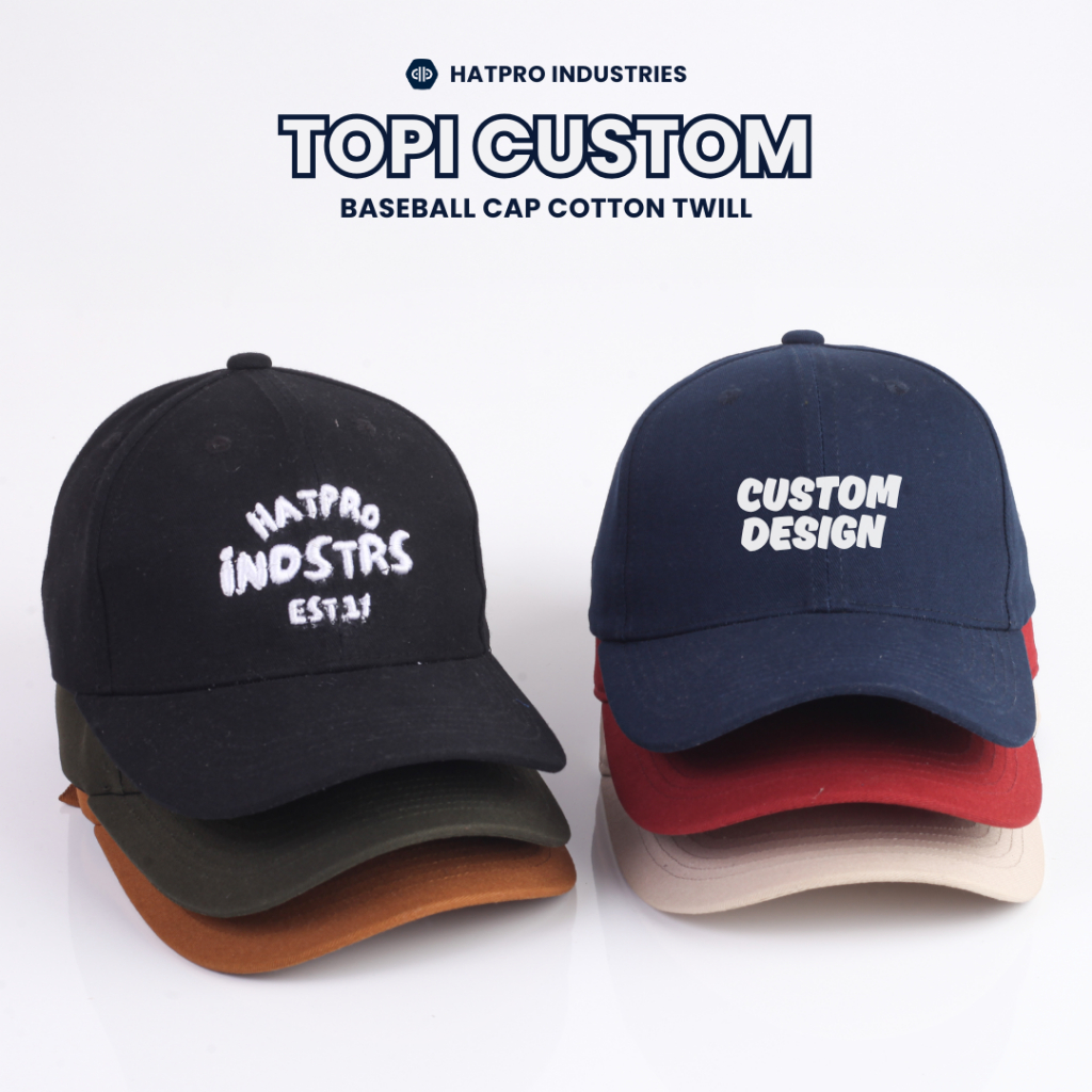 Jual Hatpro - Topi Baseball Cap Premium Clothing Custom Bordir / Polos ...