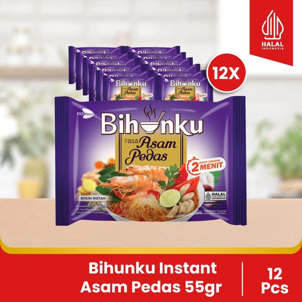 Jual Packet bundling - Bihunku Instan - Asam Pedas - 55gr - 12pcs ...