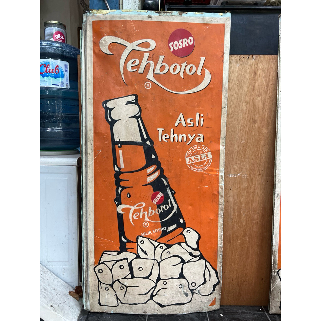 Jual Tinsign Jadul Lawasan Iklan Teh Botol Sosro Fruit Tea Bahan Seng ...