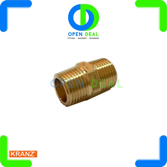 Jual Double Nipple KRANZ 1/2" Brass / Kuningan Dobel Nepel / Nepple / Drat | Shopee Indonesia