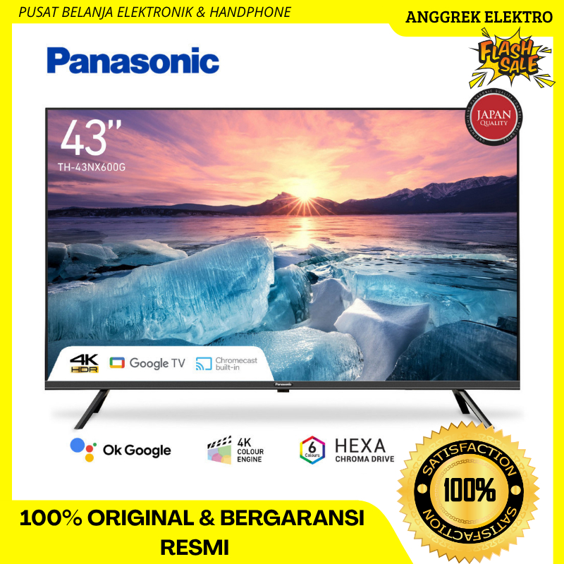 Jual TV Panasonic UHD 4K TH-43NX600G 43inch Google TV TH43NX600G ...