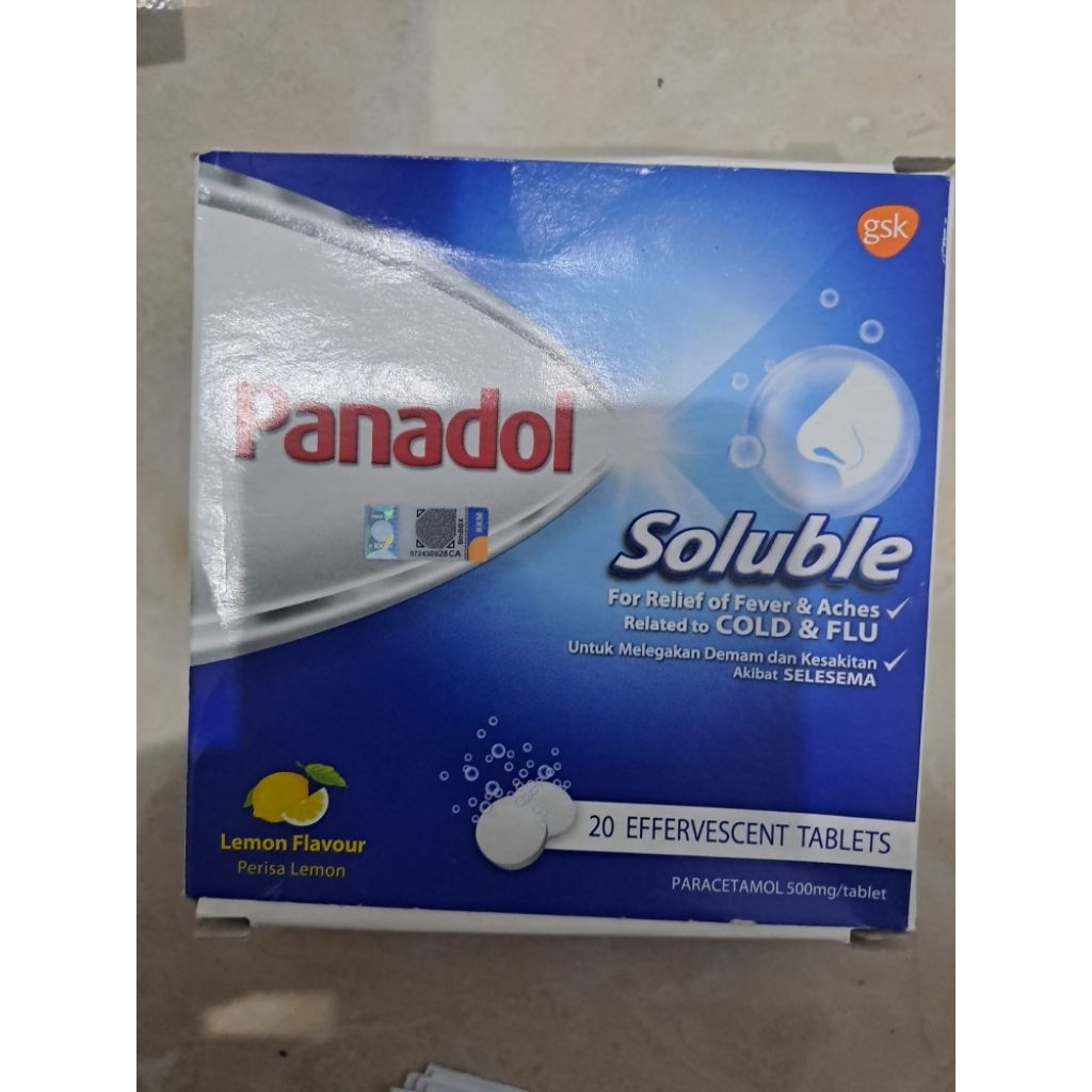 Jual Harga 1strip Panadol soluble celup 500mg paracetamol panadol ...