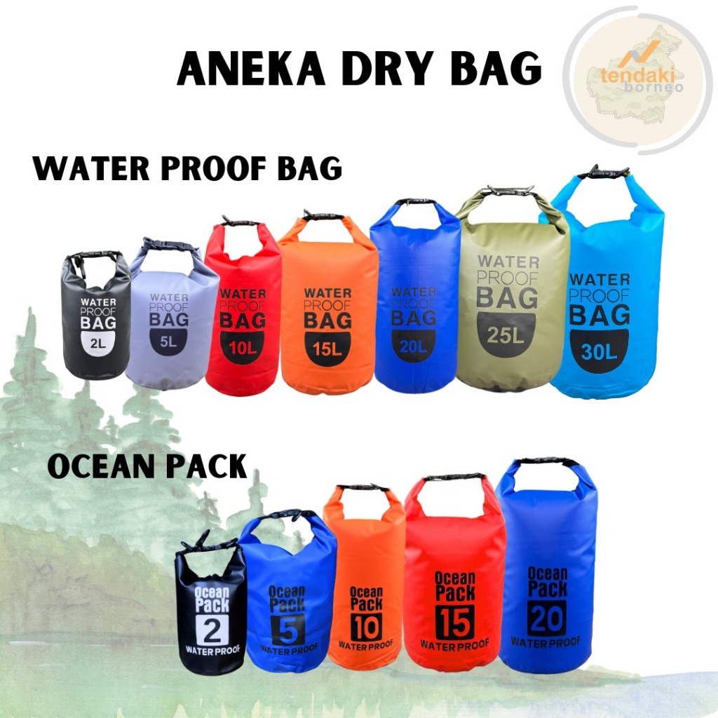 Jual -Aneka Ocean Pack 2L 5L Dry Bag 10L Waterproof Bag 15L 20L Tas ...