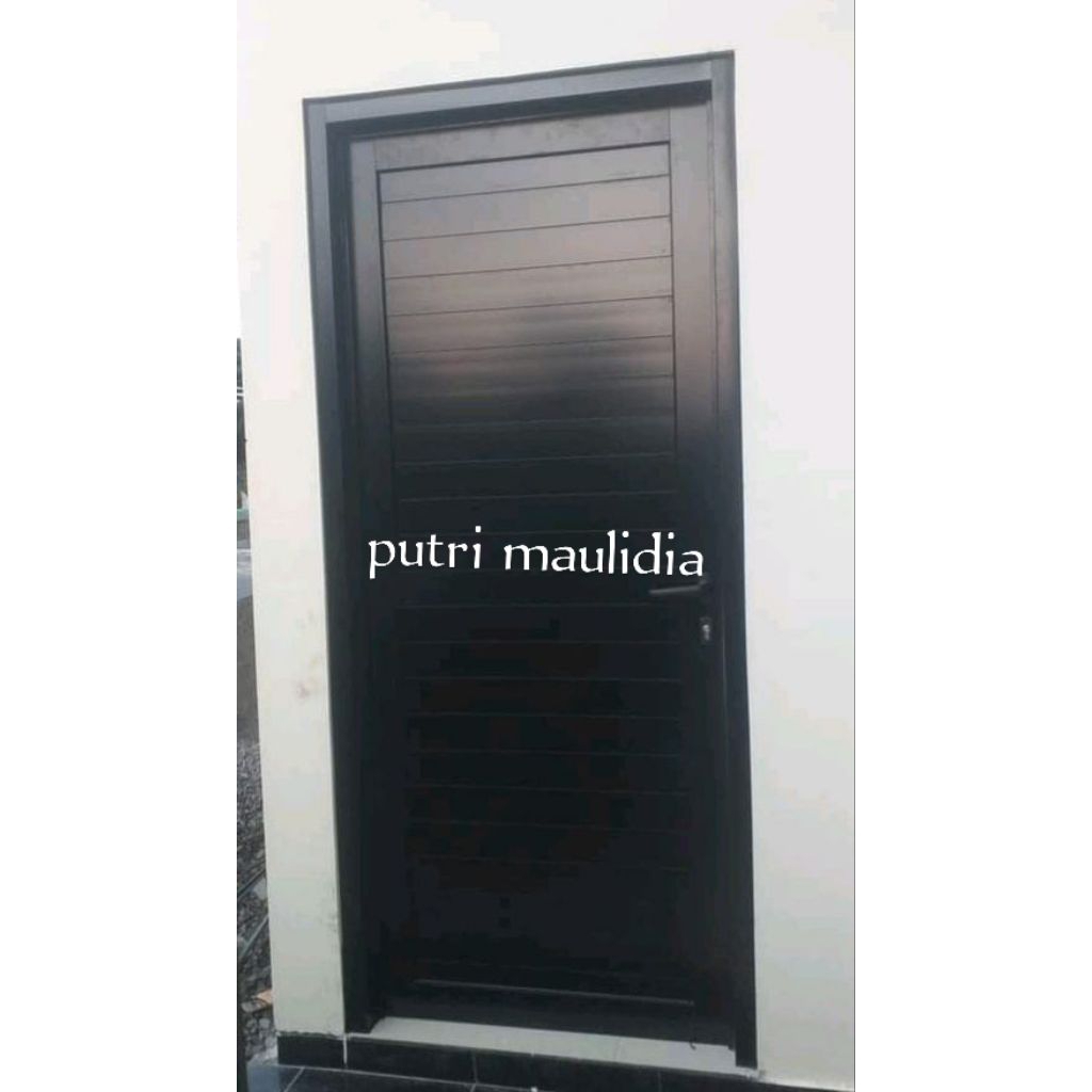 Jual satu set kusen+pintu alumunium full 3 in ukuran L 90.T 200 gratis ...