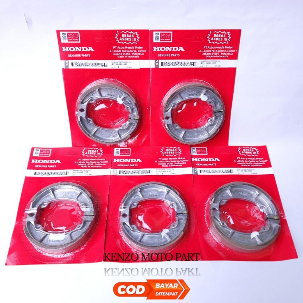 Jual GROSIR!! 5 PCS KAMPAS REM BELAKANG TROMOL KZL HONDA BEAT, SCOOPY ...
