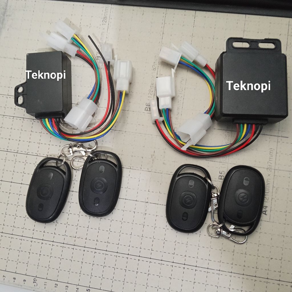 Jual Alarm remote anti maling sepeda motor mobil listrik satu set ...