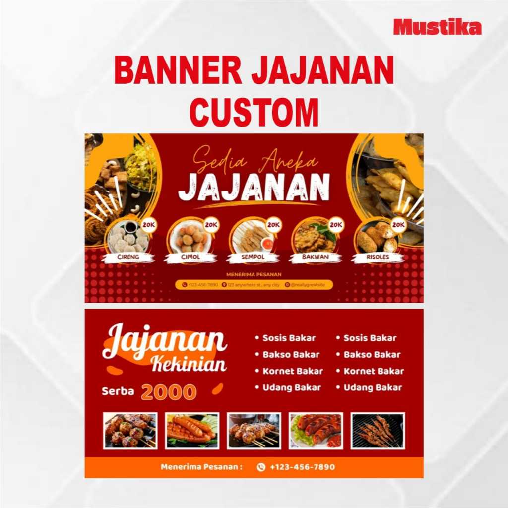 Jual BANNER CUSTOM JAJANAN 1 METER | Shopee Indonesia