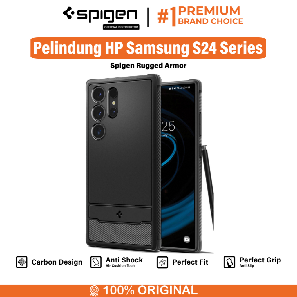 Jual Case Samsung Galaxy S24 Ultra Plus FE Spigen Rugged Armor Magnetic Slim Anti Crack Shock ...