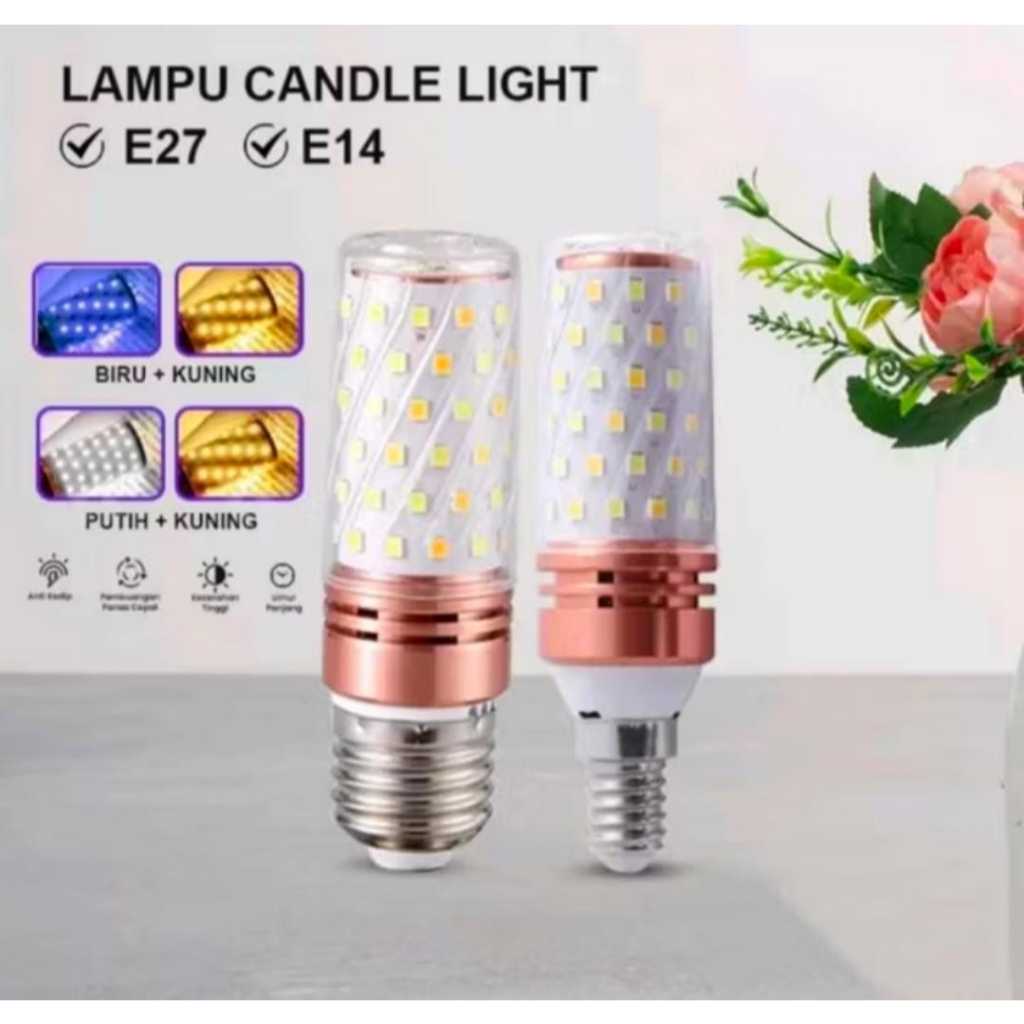Jual LAMPU CANDLE LED E27 /model jagung/ E14 3warna 12w /lampu lilin / 3warna/lampu hias ...