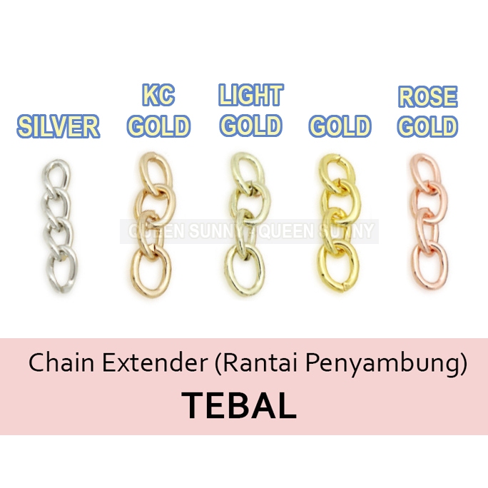 Jual Rantai Logam Chain Extender TEBAL Sambungan Gantungan Kunci ...