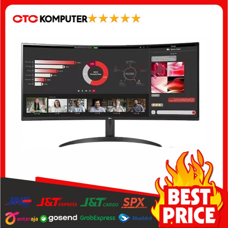 Jual Monitor LED LG 34WR50QK-B Ultrawide Curved IPS QHD 100Hz 99% sRGB FreeSync 34"Inch | Shopee ...