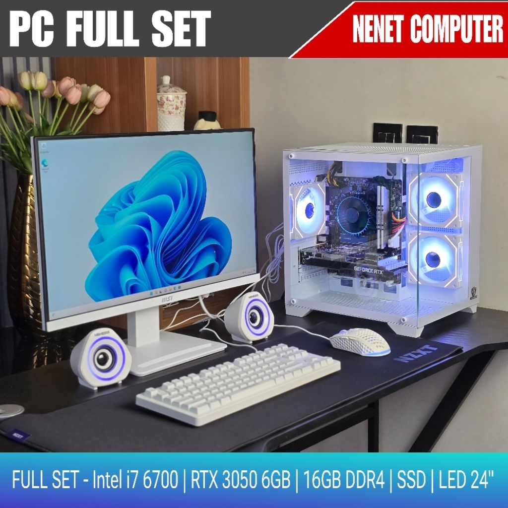 Jual FULL SET - PC Gaming Core i7 6700 | RTX 3050 6GB | 16GB | SSD ...