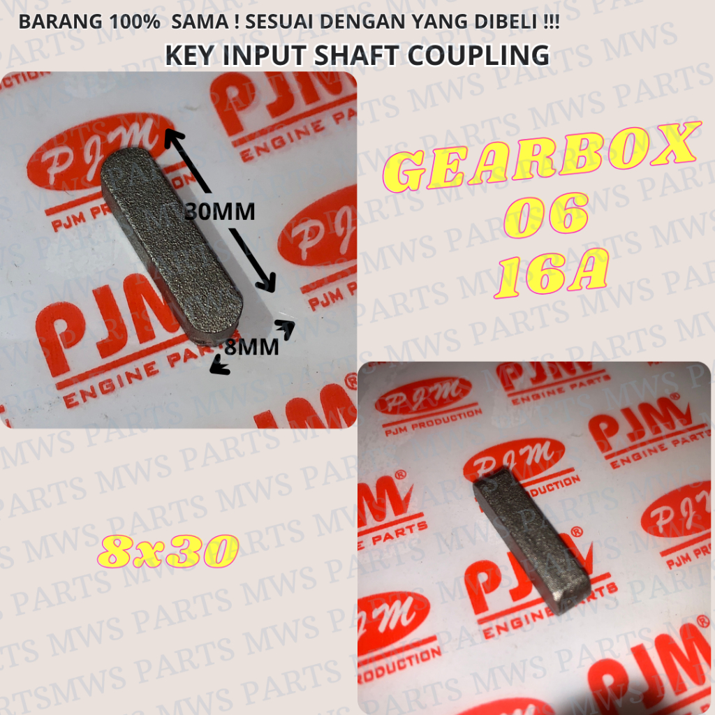 Jual KEY INPUT SHAFT COUPLING 8X30 SPI AS GEARBOX SPI SEPI KIE KEI KEY ...