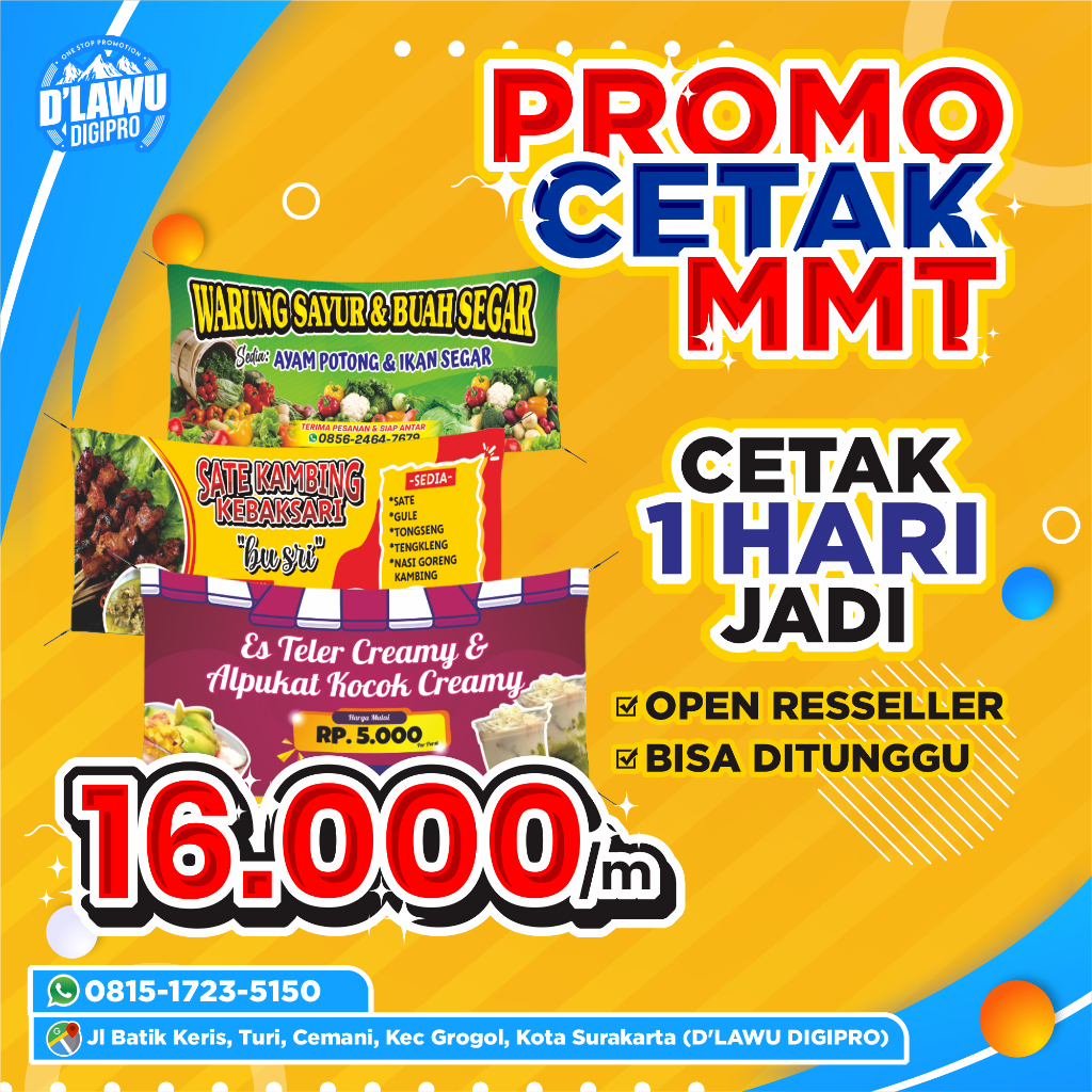 Jual CETAK MMT // SPANDUK // BANNER // MURAH BERKUALITAS // BANNER ...