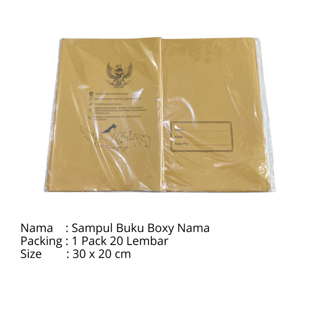 Jual Sampul Buku Kacang Nama Ukuran Boxy (ISI 20 LEMBAR) | Shopee Indonesia