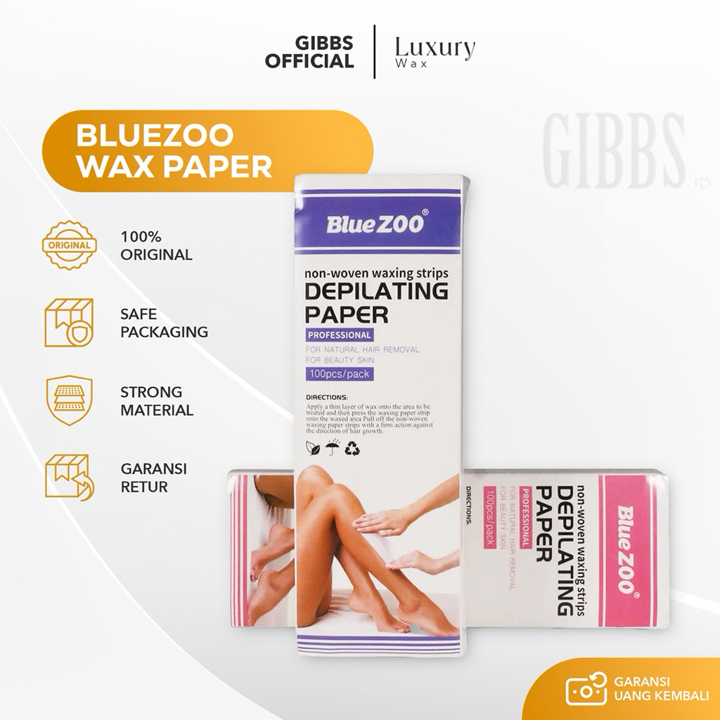 Jual GIBBS BlueZOO Kertas Waxing Premium / Paper Wax / Kain Wax (Isi 100 pcs) | Shopee Indonesia