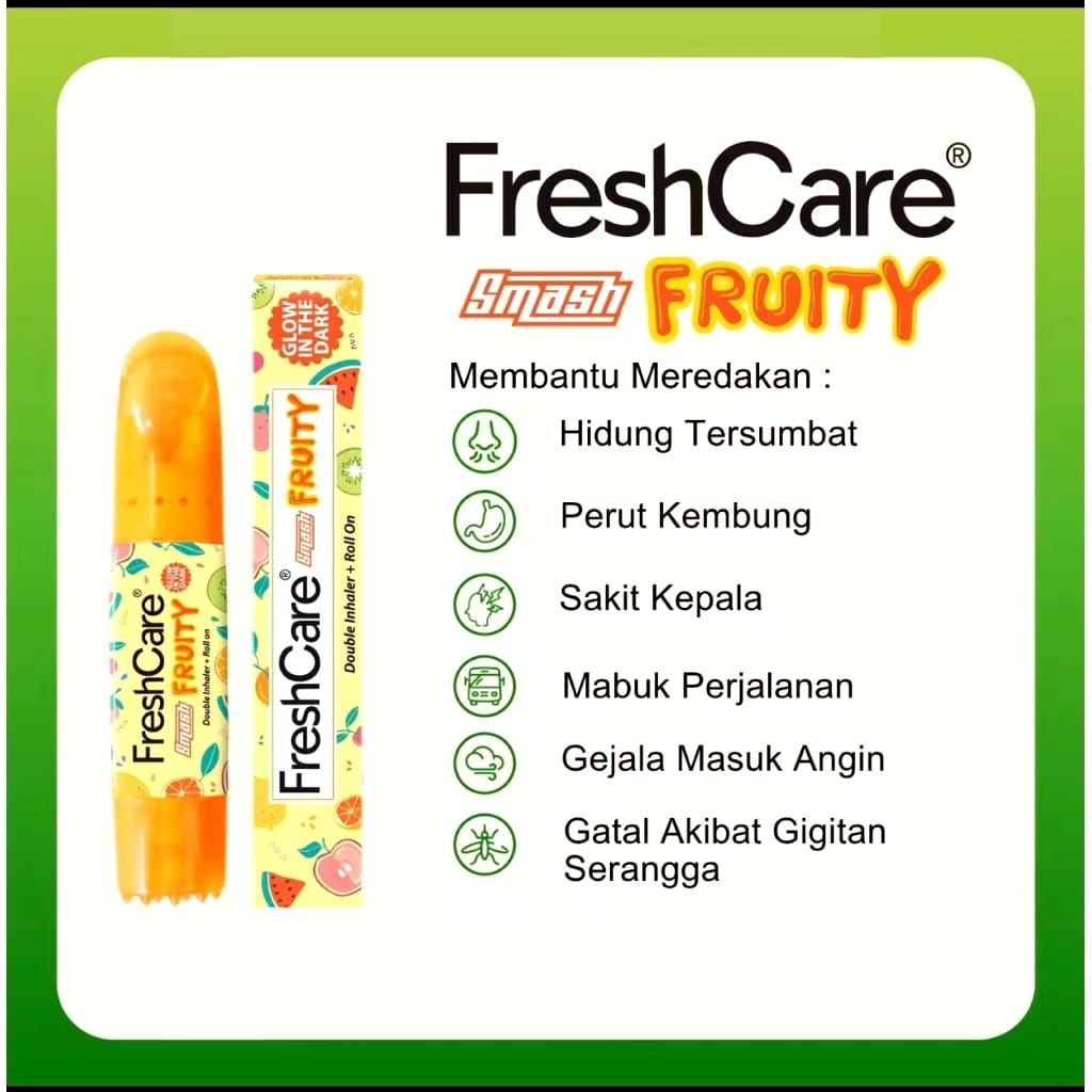 Jual Freshcare Smash Fruity Double Inhaler+Kerokan+Roll on+ Pijat dan ...