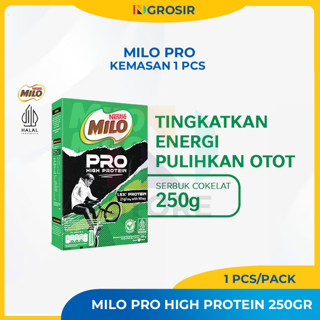 Jual Nestle Milo Pro High Protein Kemasan 250 Gram 1 PCS | Shopee Indonesia