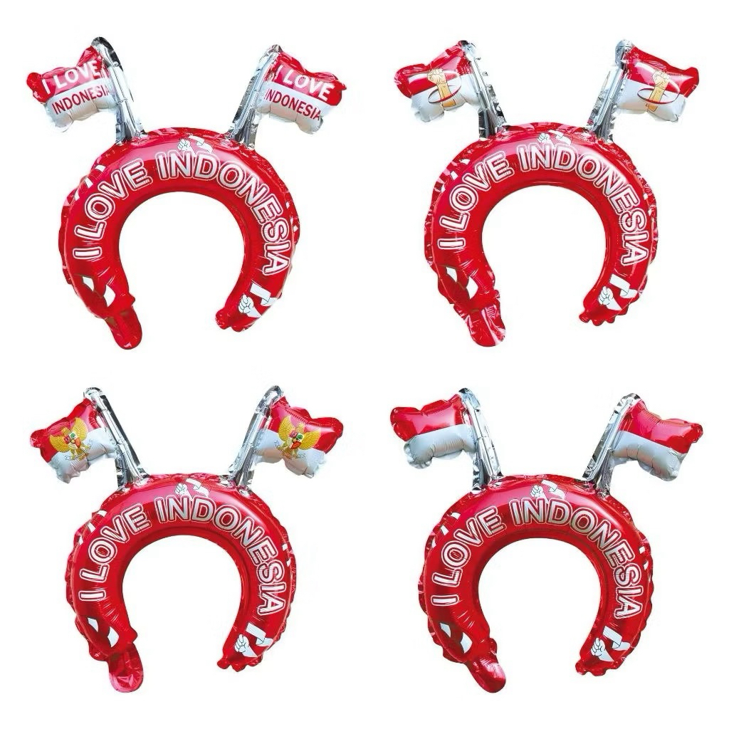 Jual Joyful Bando Balon I Love Indonesia / Bando Foil Merah Putih ...