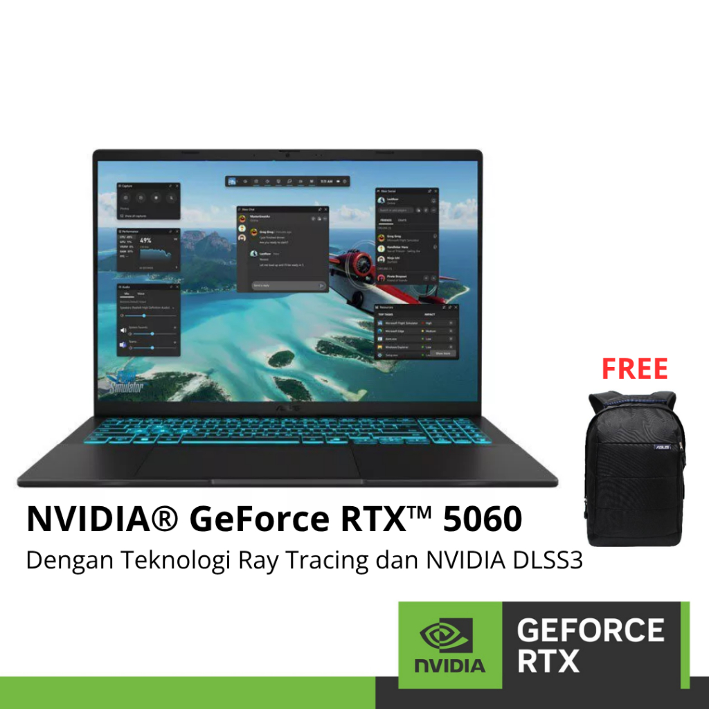 Jual ASUS GAMING V16 V3607VM CORE 7 240H RTX5060 8GB/ 16GB 512GB W11 ...