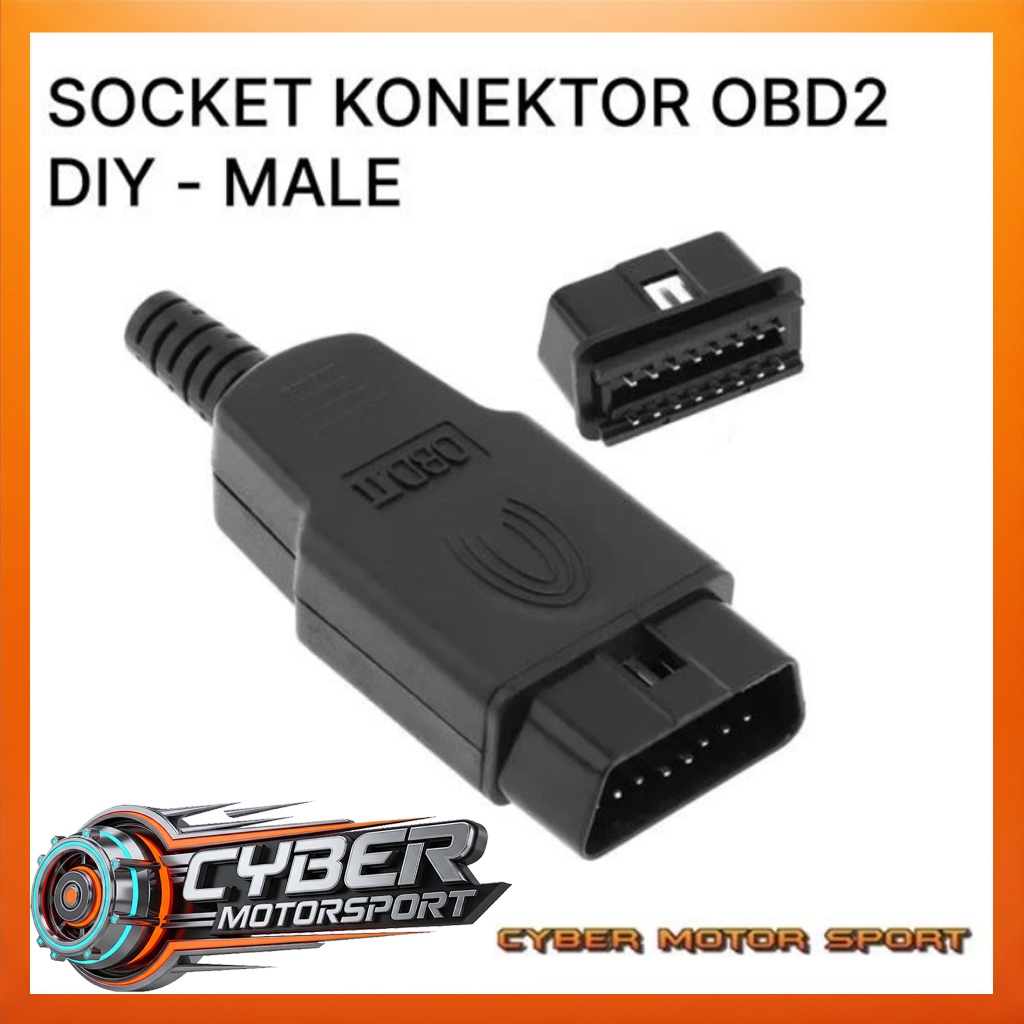 Jual socket connector obd2 DIY Male . soket konektor obd2 untuk custom ...