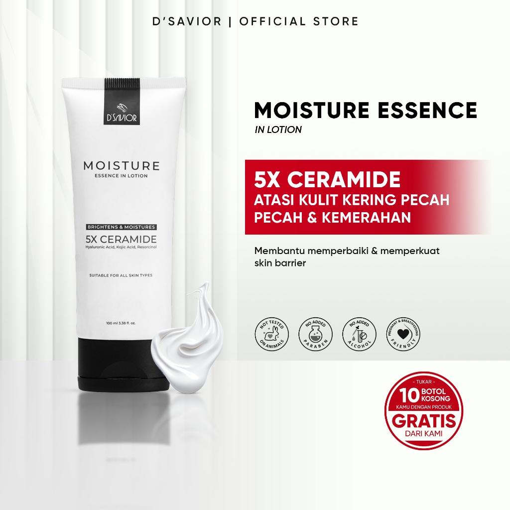Jual D'SAVIOR Moisture Essence in Lotion 5X CERAMIDE 100ml ...