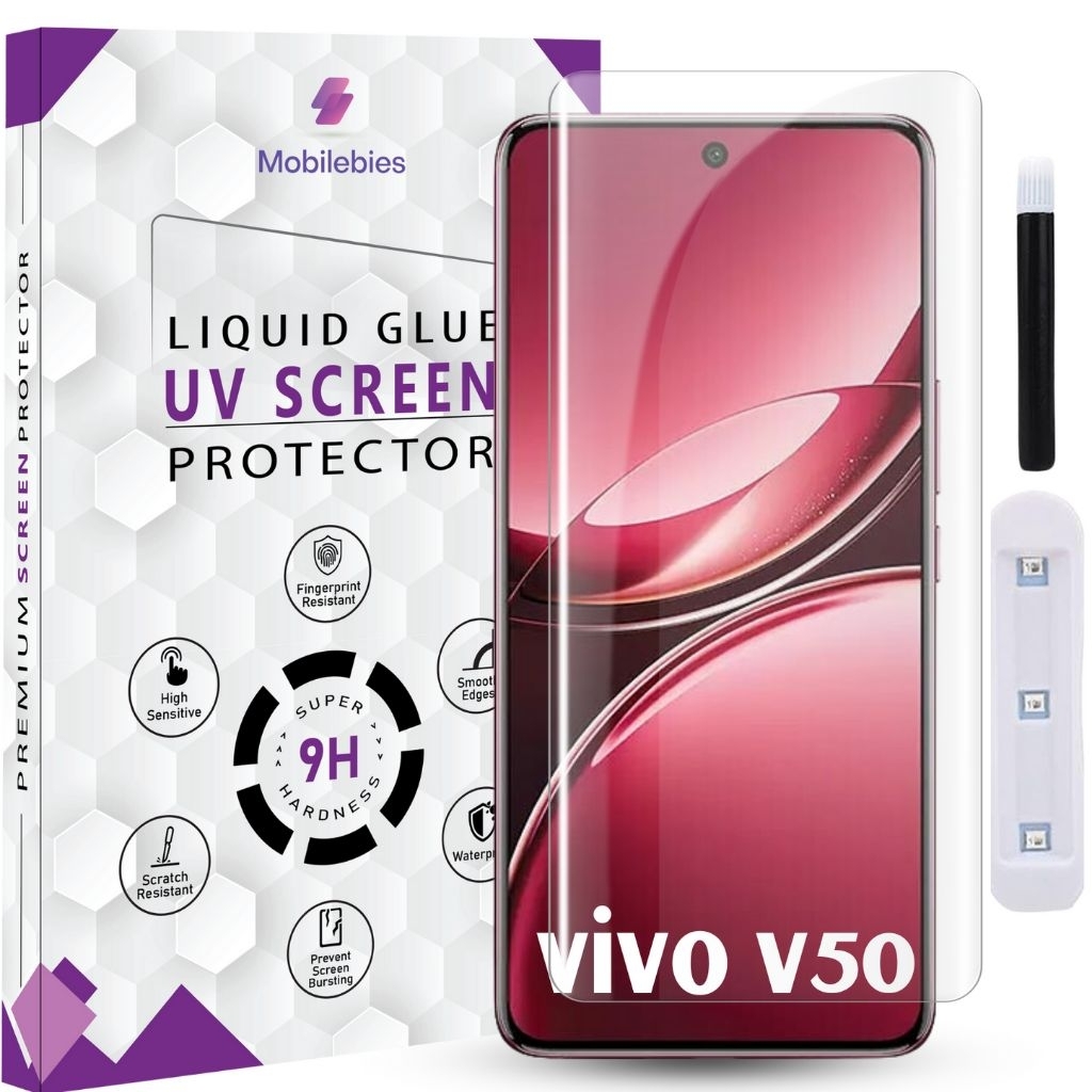 Jual VIVO V50 / PRO ANTI GORES KACA LENGKUNG BENING TEMPERED GLASS CURVED UV CLEAR MELENGKUNG 4 ...