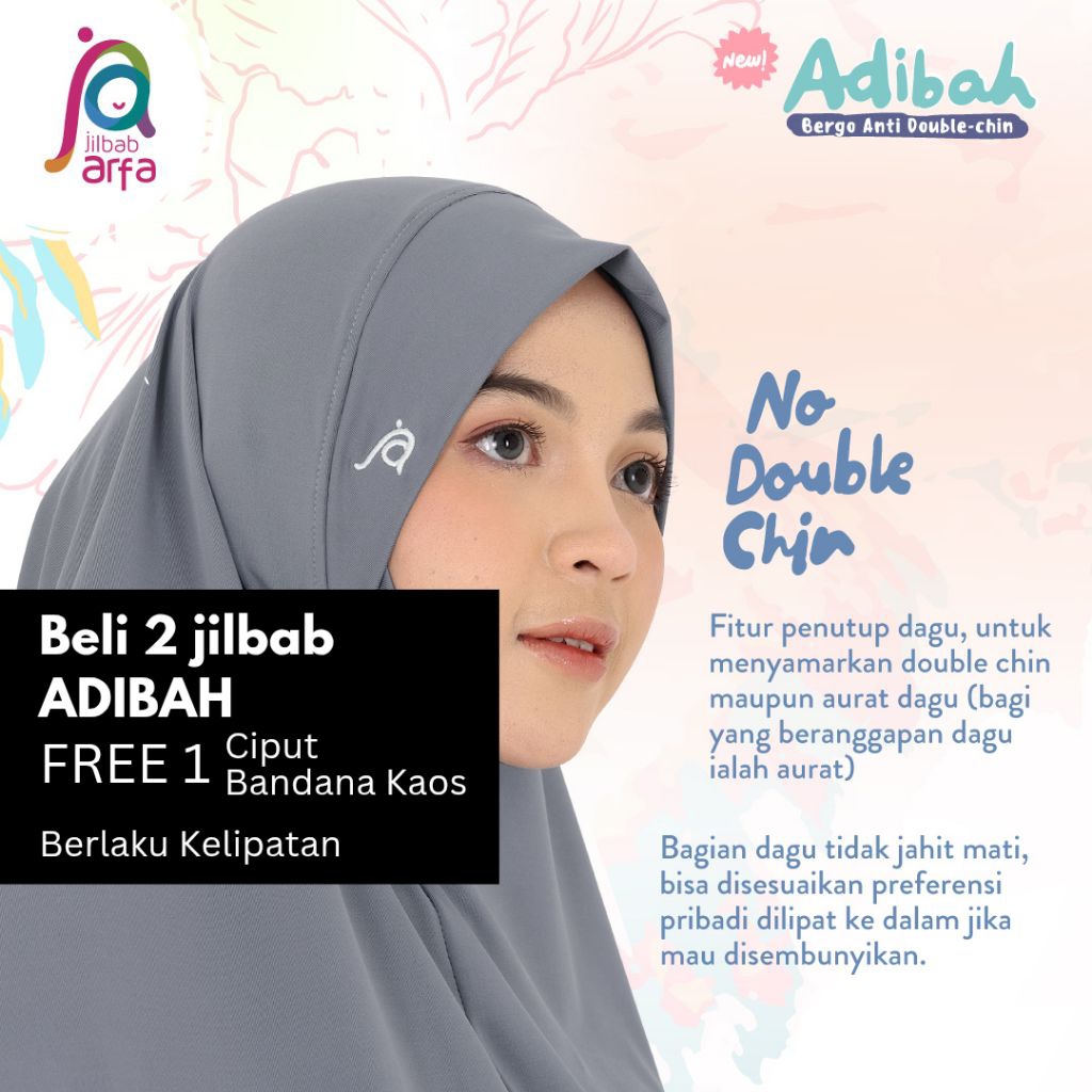 Jual BERGO ADIBAH Jilbab Hijab jilbabarfa jilbabafra Anti Double Chin ...