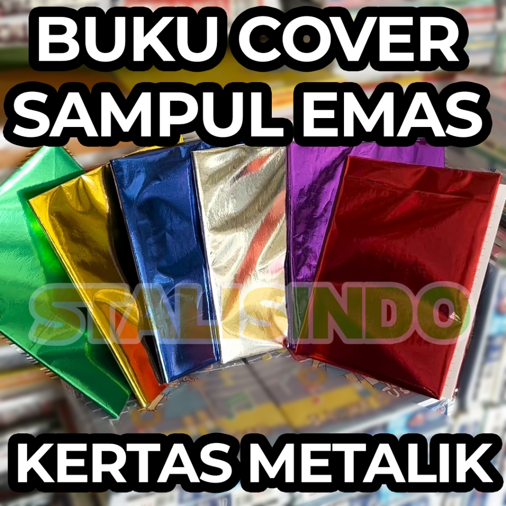 Jual Buku Motif Sampul Kertas Emas Metalik Hijau Kuning Silver Gold ...