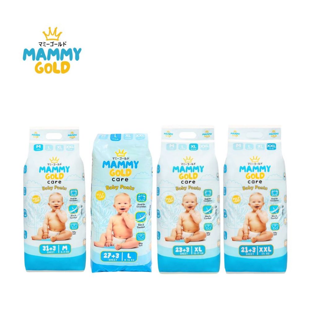 Jual Mamy Gold Pant M34/L30/XL26/XXL24 Popok Bayi Anti Bocor | Shopee ...