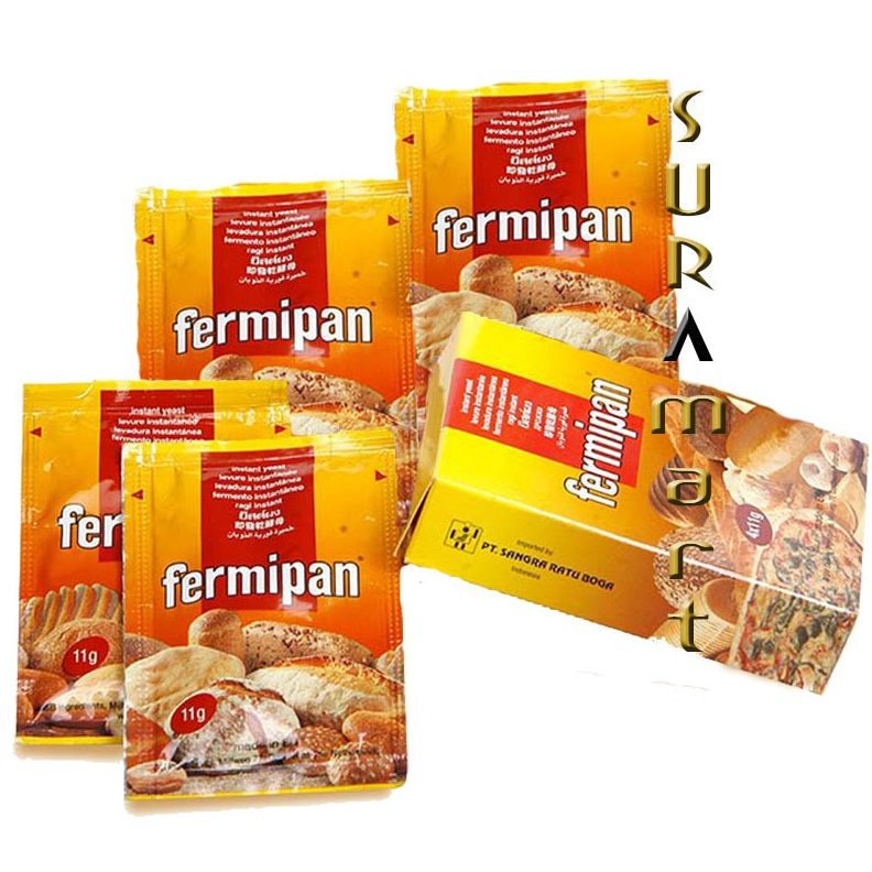 Jual (1 box x 4 sachet) FERMIPAN Ragi Kering Ragi Bubuk Instant ...