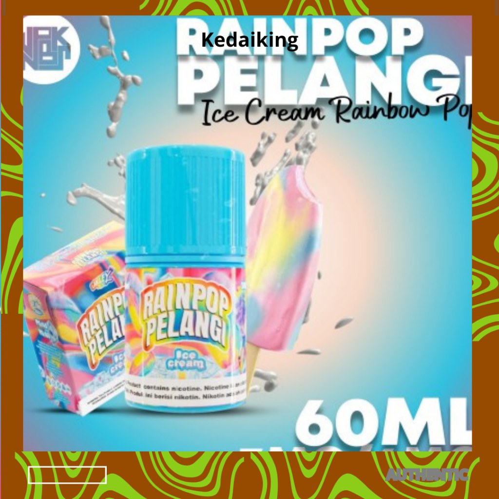 Jual LAKLEY RAINPOP LIQUID FREEBASE 60ML FLAVOUR RAINPOP PELANGI ICE ...