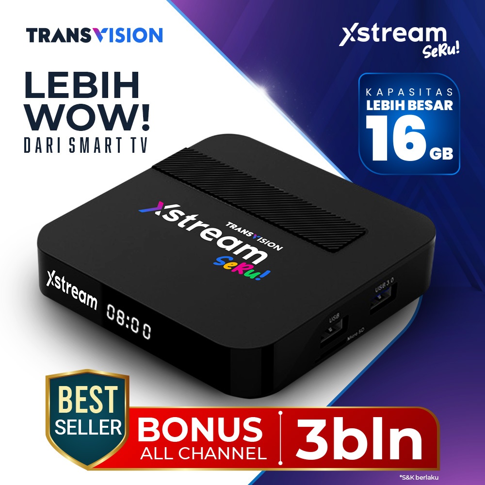 Jual Transvision Xstream Seru Android TV Box WiFi STB Smart TV Box FREE ...
