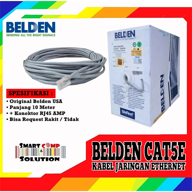 Jual Kabel UTP / Kabel Jaringan Belden USA Cat 5e 10Meter - Kabel LAN ...