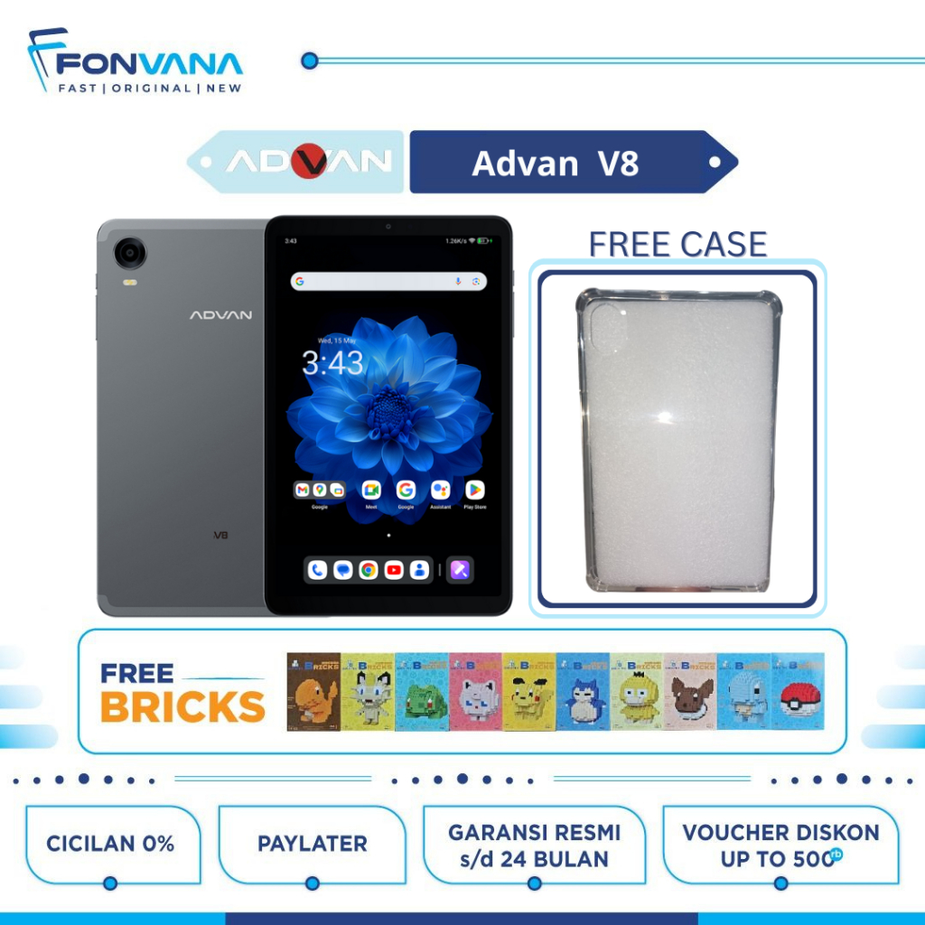 Jual ADVAN Tab V8 8+8GB/128GB - 8.4 Inc Mediatek G99 - ANDROID 14 ...