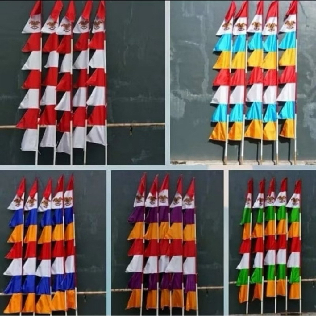 Jual 1 kodi 20 pcs umbul umbul merah puti umbul umbul warna warni bendera merah putih | Shopee ...