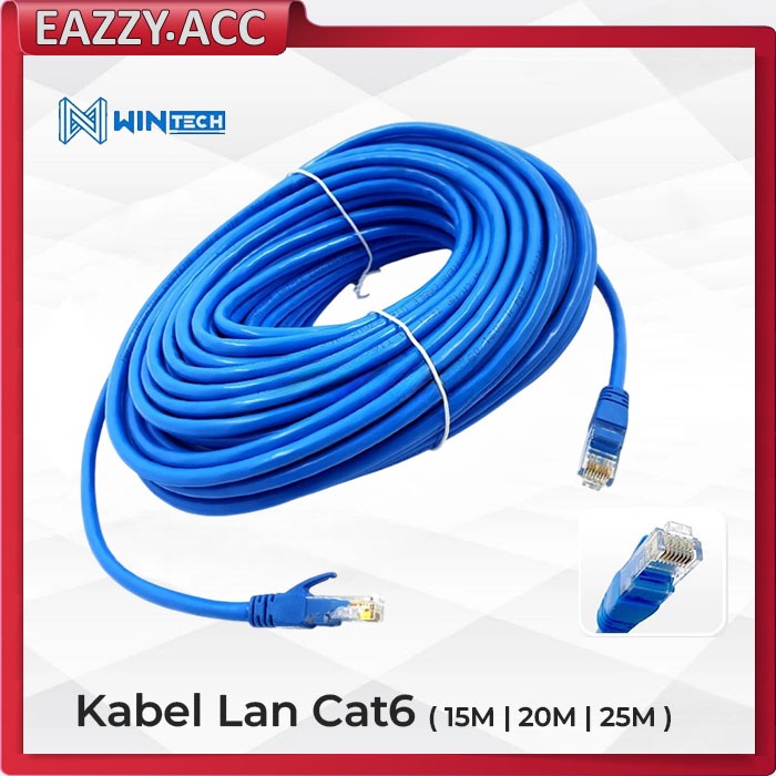 Jual KABEL LAN/UTP RJ45 CAT6 WINTECH 15 | 20 | 25 METER | Shopee Indonesia
