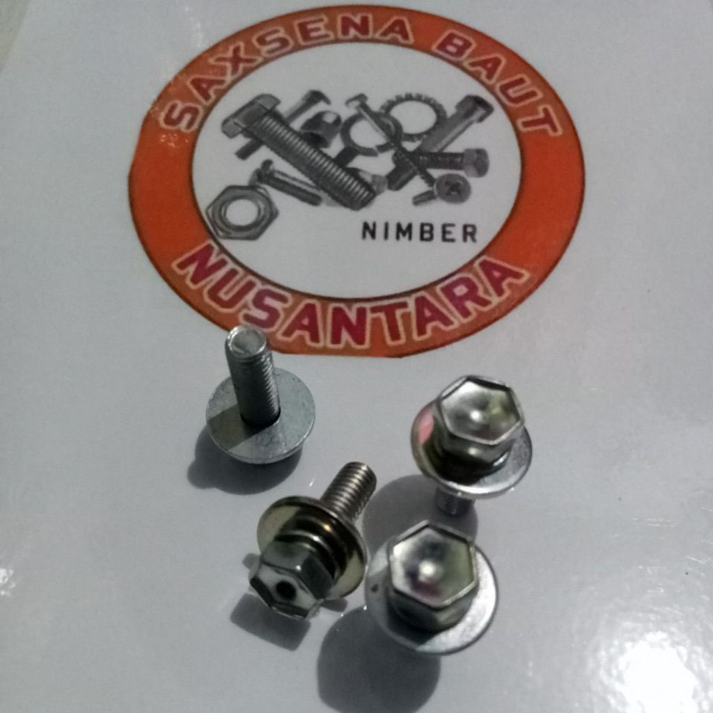 Jual baut kunci 10 m6 x 2cm dobel ring baut ORI lebar ring 1.6cm ...