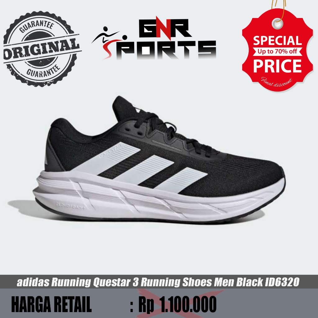 Jual Sepatu adidas Running Questar 3 Running Shoes Men Black ID6320 ...