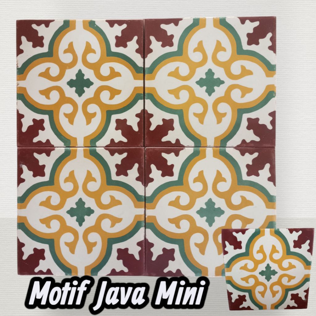 Jual Tegel Motif Java Mini 20x20cm Ubin Tekel Lantai Keramik Jadul ...