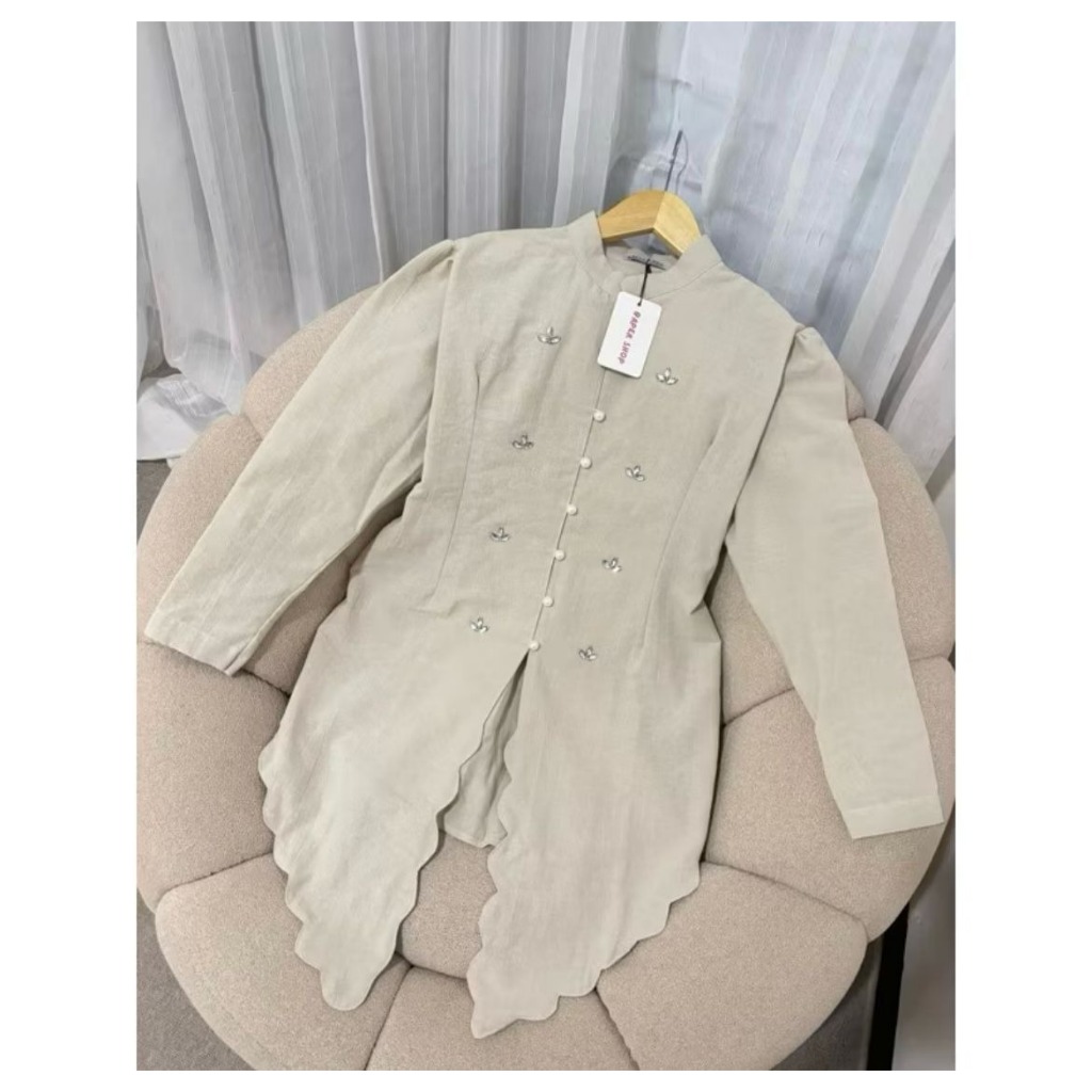 Jual Alma Linen Tunik Elegan Warna Beragam Size M L XL XXL | Shopee ...