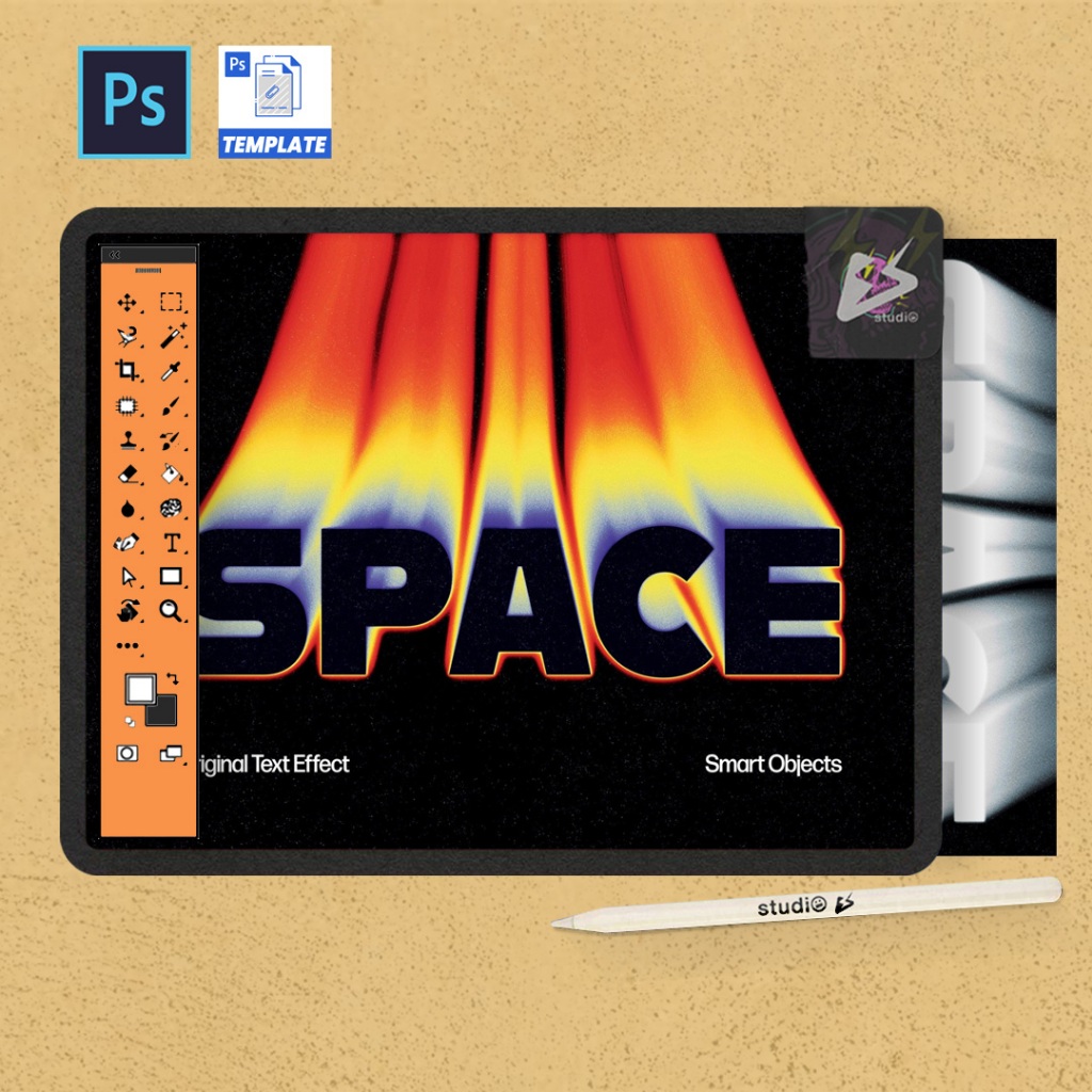 Jual Photoshop Template - PB Space Text Effect | Shopee Indonesia