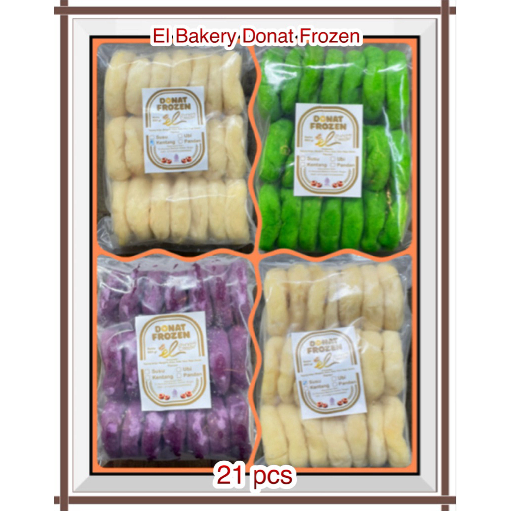 Jual El Bakery Donat Kentang / Susu / Pandan / Ubi Ungu ( Frozen ) Isi ...