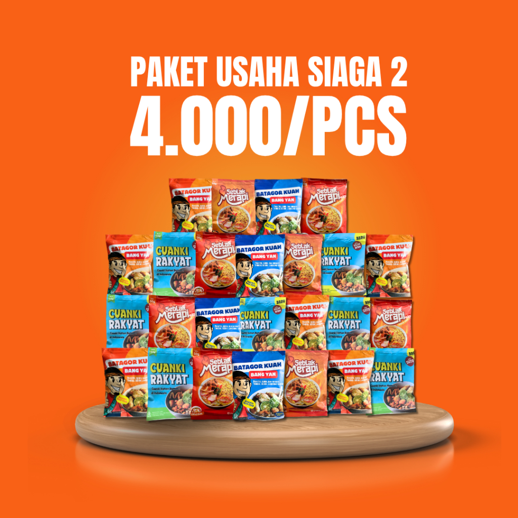 Jual (25 Pcs) Paket Usaha Siaga 2 Seblak Merapi, Cuanki Rakyat, Batagor ...