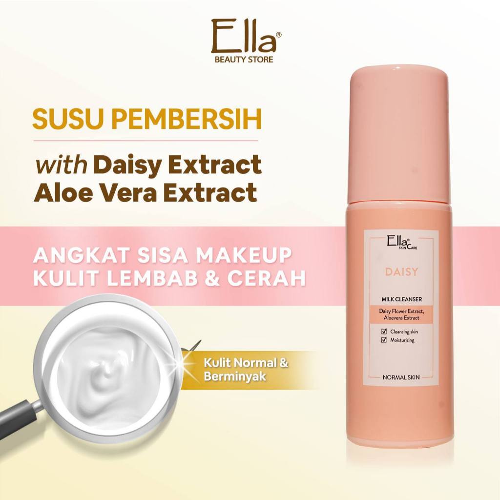 Jual Ella Skincare Shine Bright Daisy Milk Cleanser with Aloevera ...