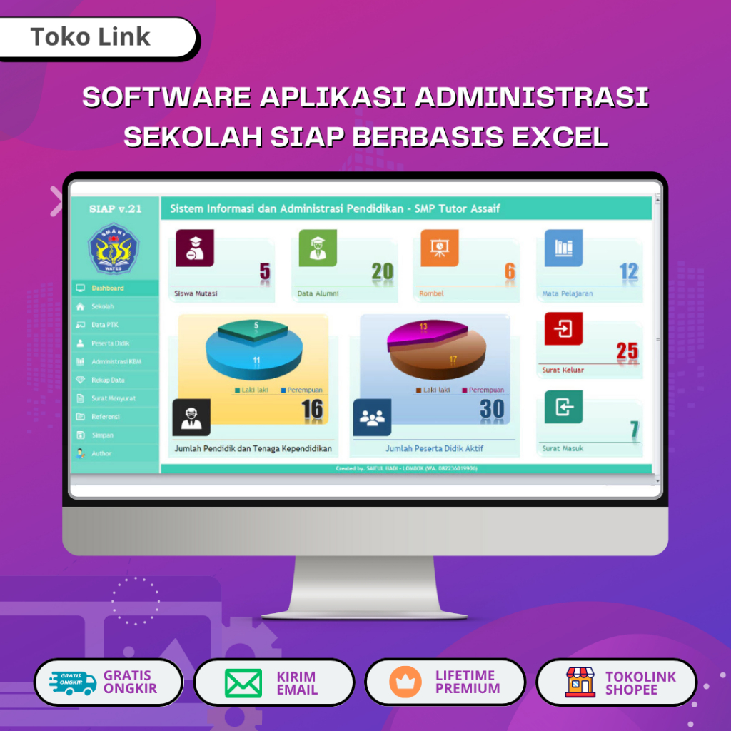 Jual Software Aplikasi Administrasi Sekolah SIAP Berbasis Excel | Shopee Indonesia